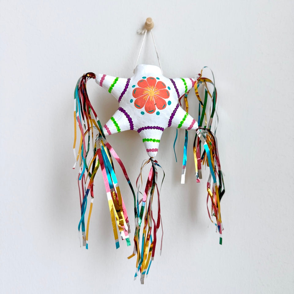 White Paper Mache Piñata Ornament – Finding Vettey